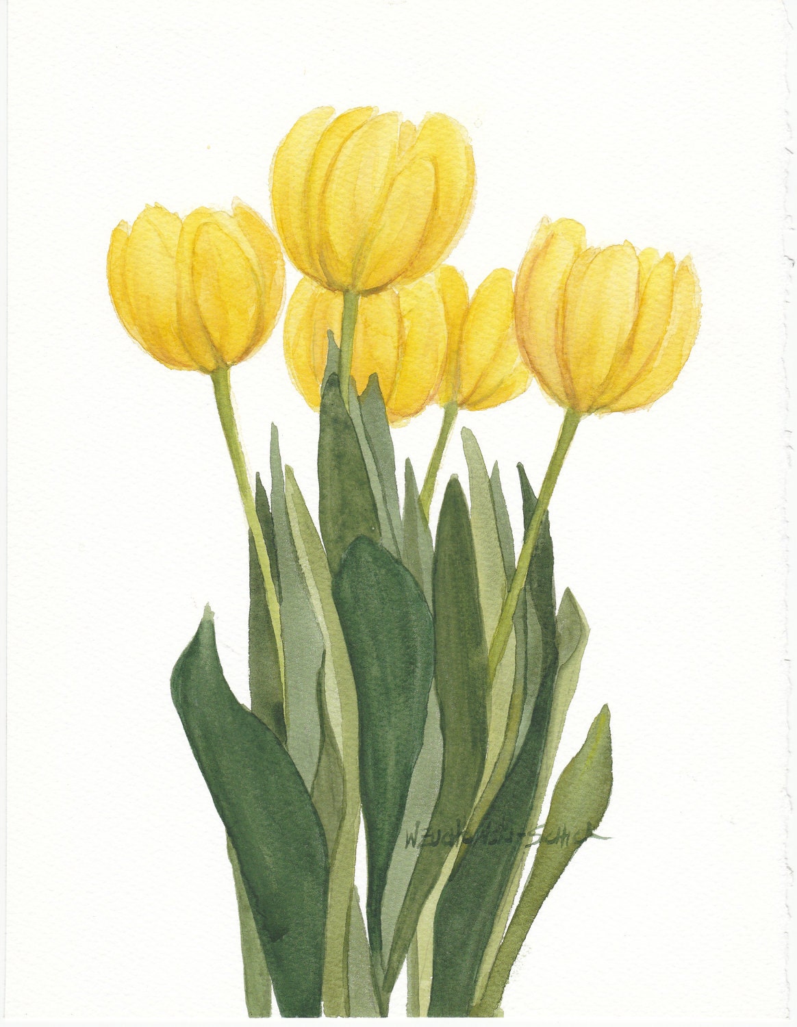 Yellow Tulip Painting