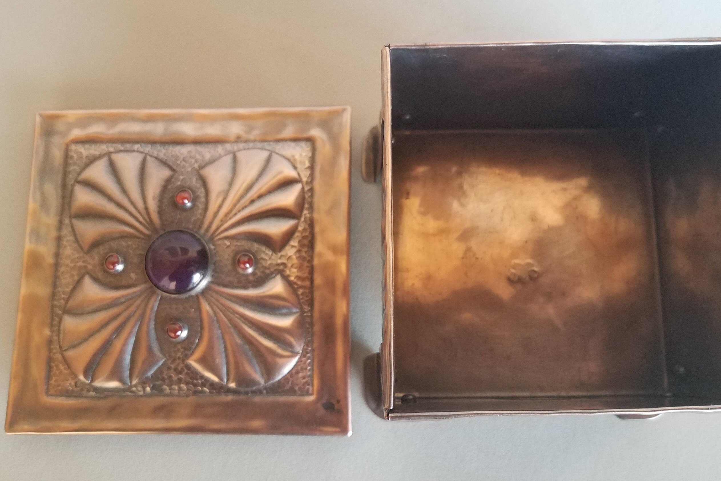 Hand Chased Copper Box. - Etsy