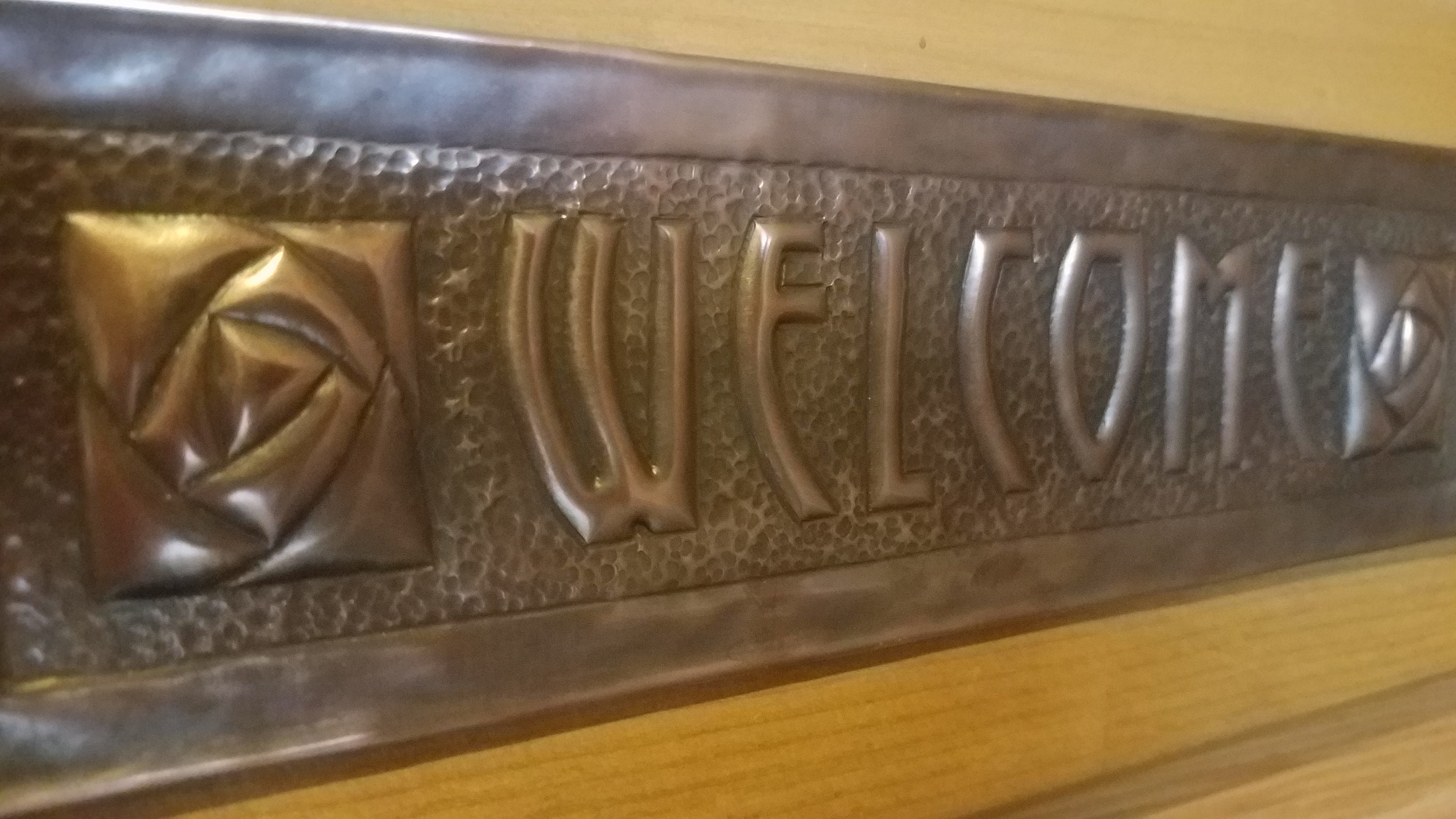 Hand Chased Copper Welcome Sign. - Etsy