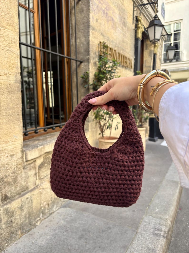 Handmade Crochet Handbag | Minimalist Bag | Cotton Women's Bag ...