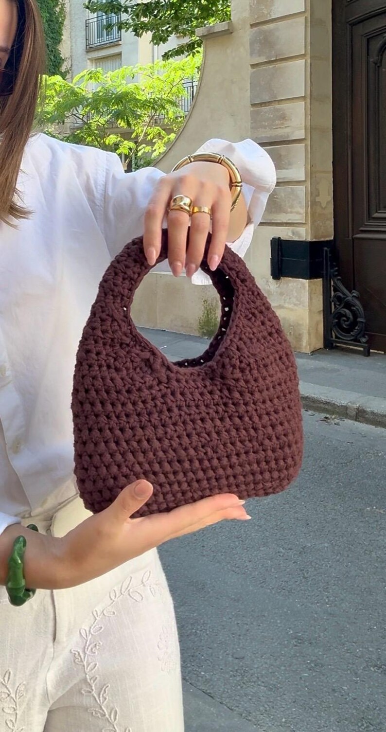 Handmade Crochet Handbag | Minimalist Bag | Cotton Women's Bag ...