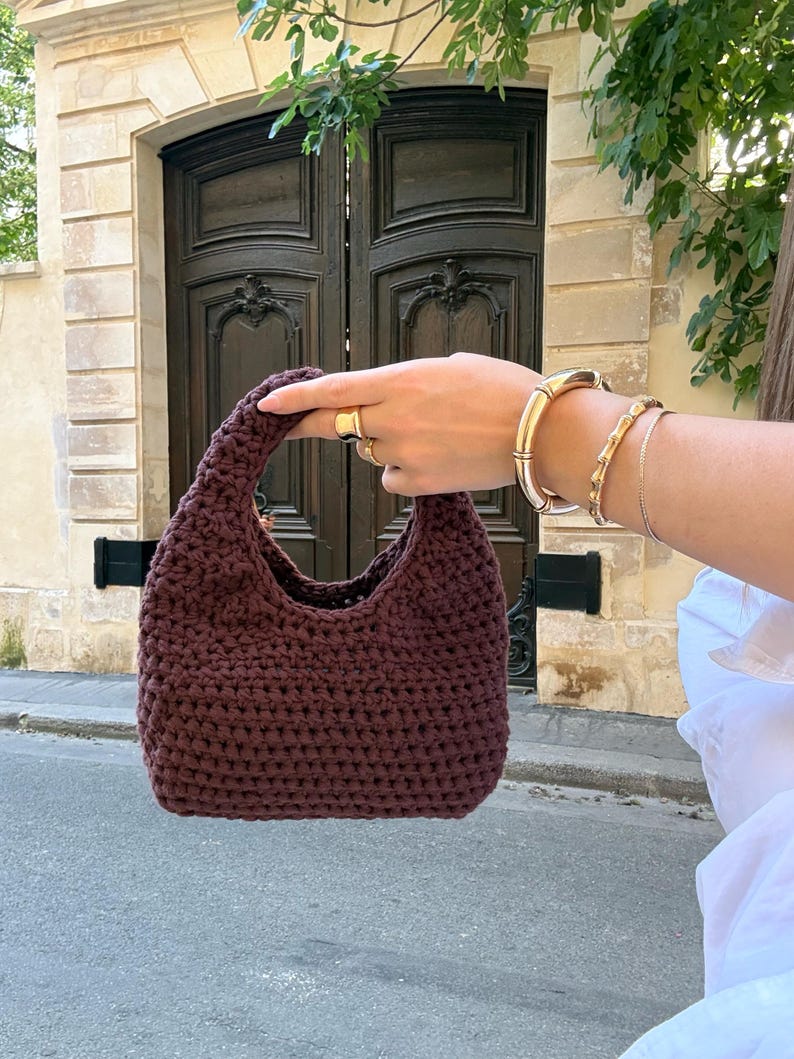 Handmade Crochet Handbag | Minimalist Bag | Cotton Women's Bag ...
