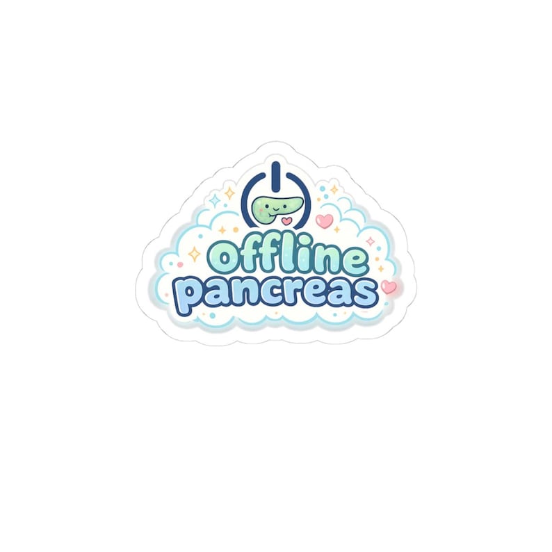 Offline Pancreas Cute Sticker | Kawaii Type 1 Diabetes Vinyl Decal ...