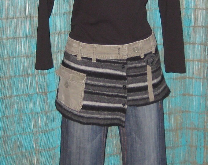 Short Wool Cover-up or Wrap Recycled Sweaters Upcycled - Etsy