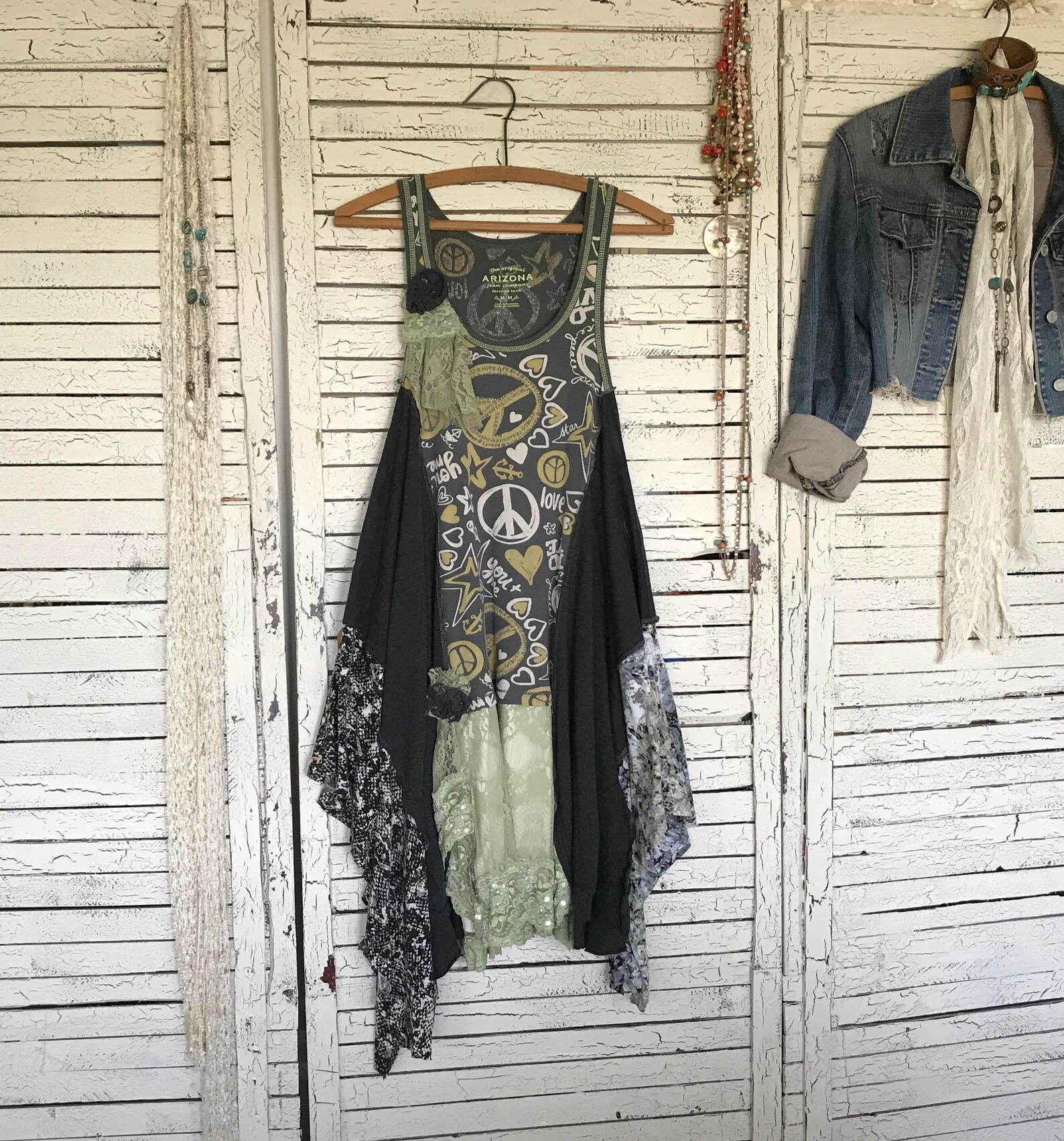 Upcycled Tank Top Tunic One Size or Plus Size Upcycled | Etsy