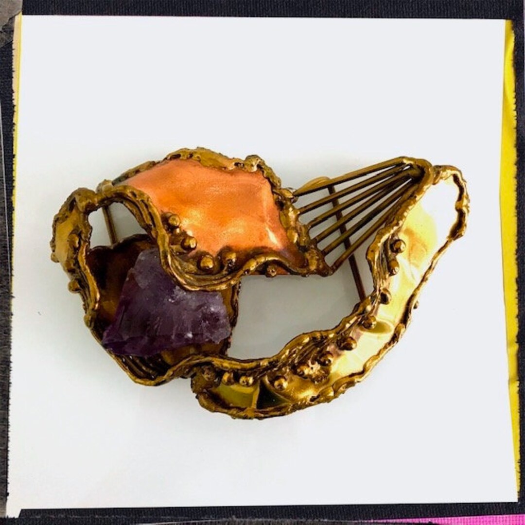 Vintage 60s 70s CARVALHU'S Copa Collection Purple Amethyst Quartz MCM ...