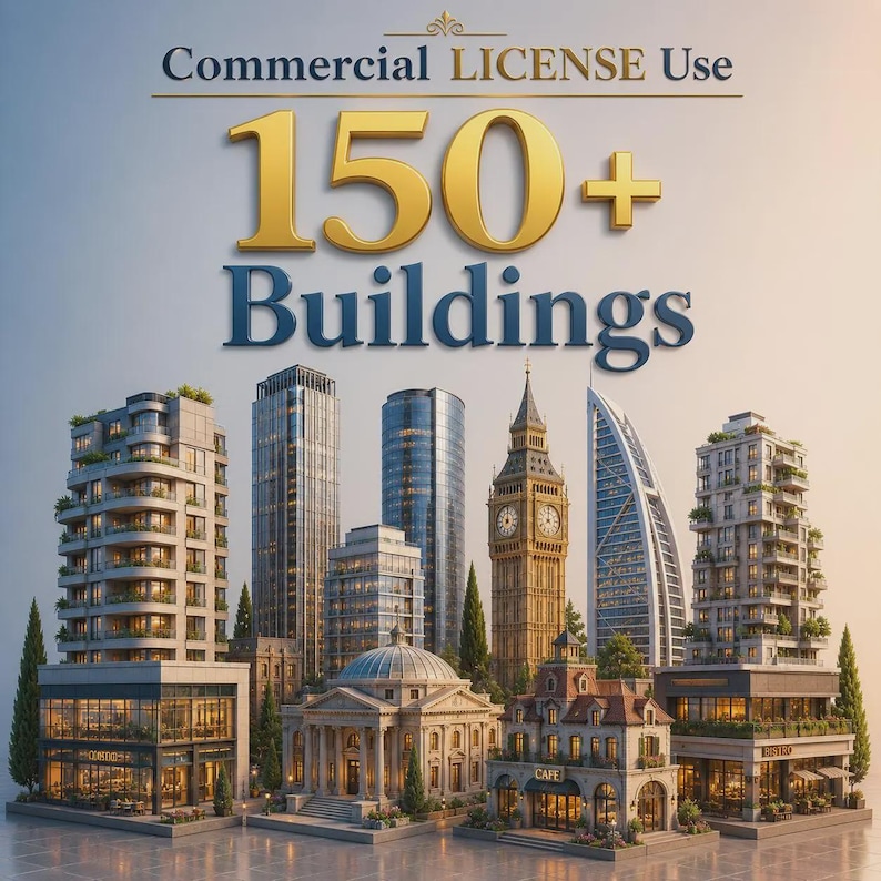150+ Architectural Building STL Bundle | Cityscape Models Pack | Houses ...