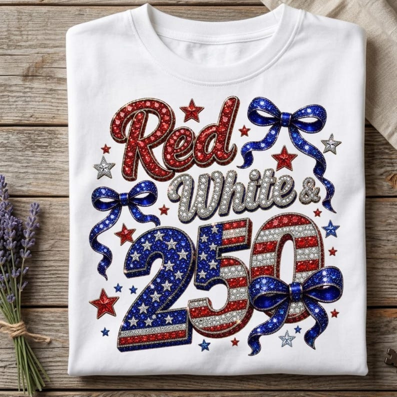 Rhinestone America 250th Anniversary PNG, Red White & 250 ...