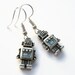 Robot Earrings Robotic Machine Earrings Antiqued Silver | Etsy
