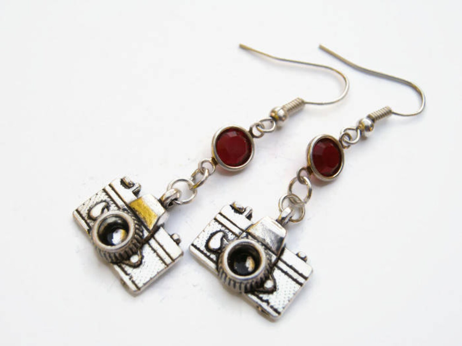 Camera Birthstone Earrings, Personalized Photography Earrings on ...