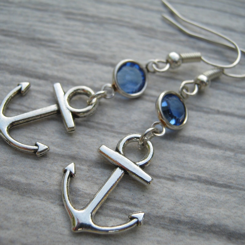 Anchor Earrings - Etsy