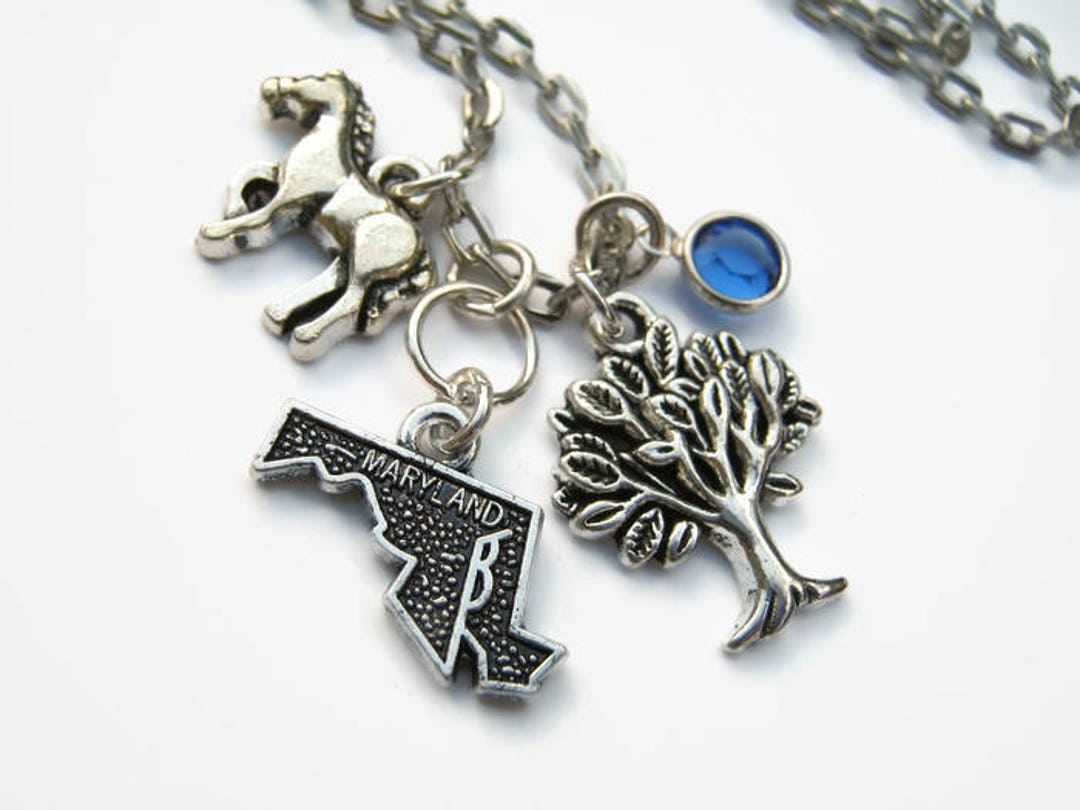 Personalized Maryland Necklace, US State Map Necklace, Maryland Jewelry ...