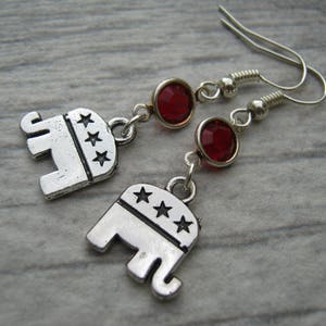 Republican Birthstone Earrings, Peronalized Elephant Earrings ...