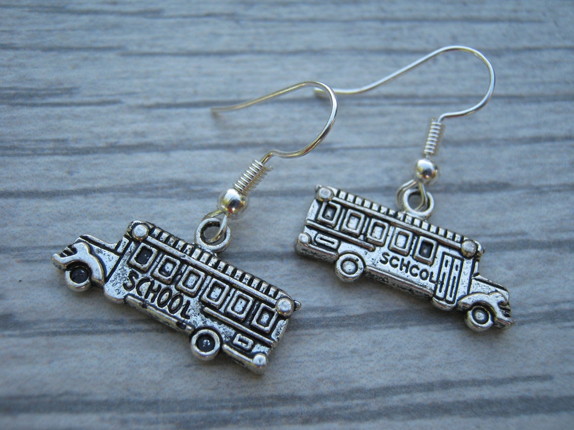 School Bus Earrings Bus Driver Earrings on Hypoallergenic Ear - Etsy