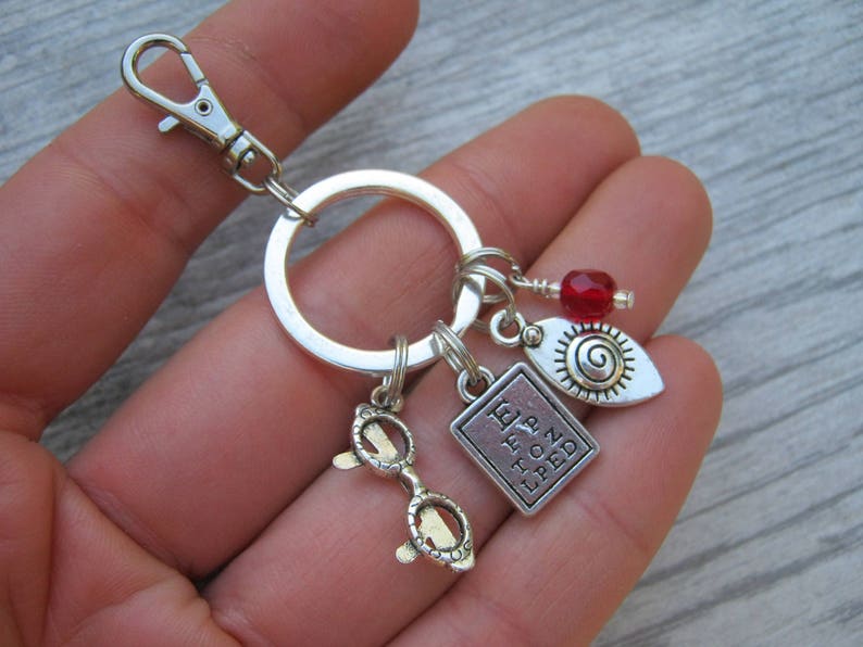 Optician Keychain Eye Chart Zipper Pull Eye Doctor | Etsy