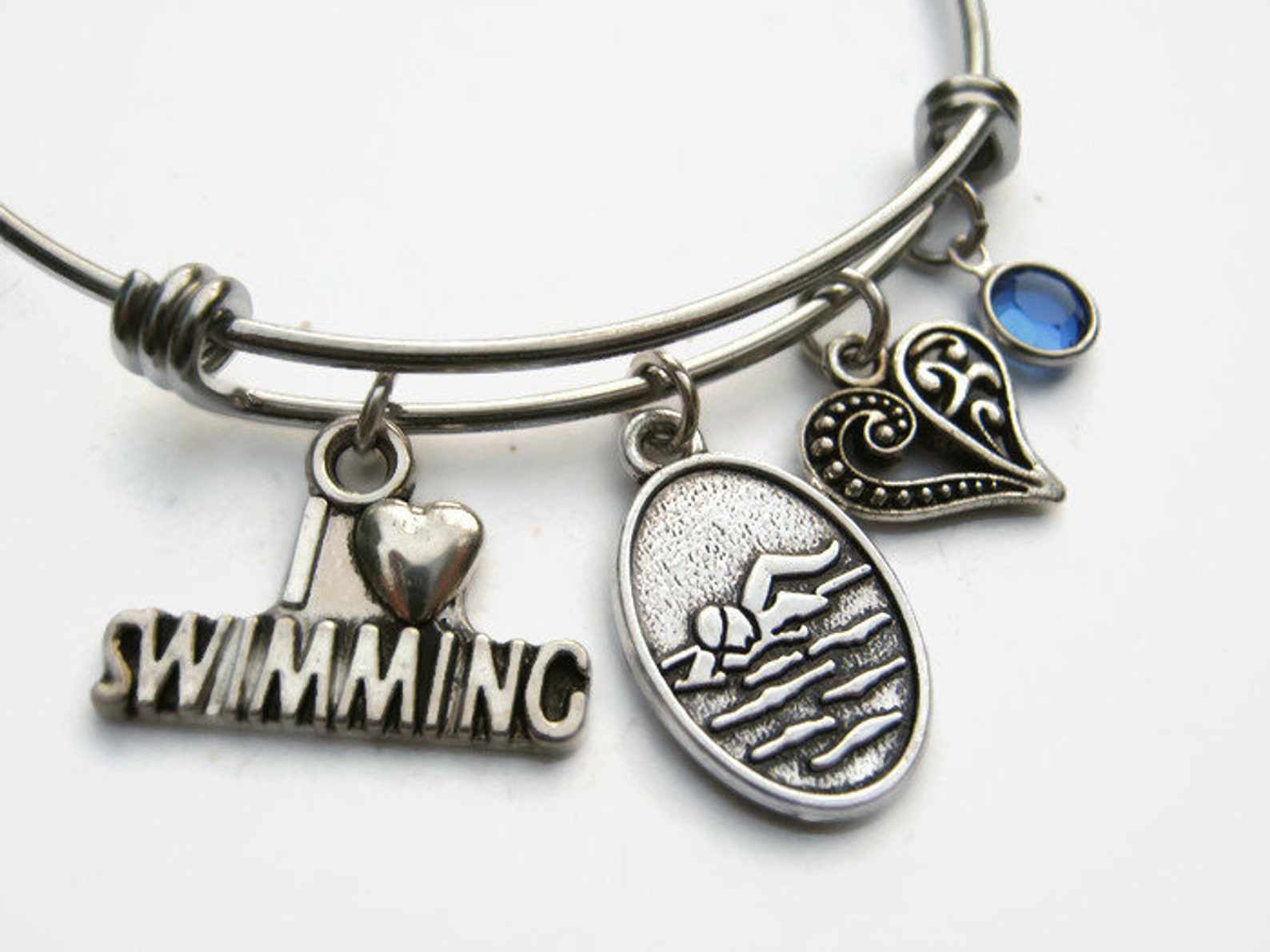 Personalized Swim Bracelet Expandable Bangle Bracelet - Etsy