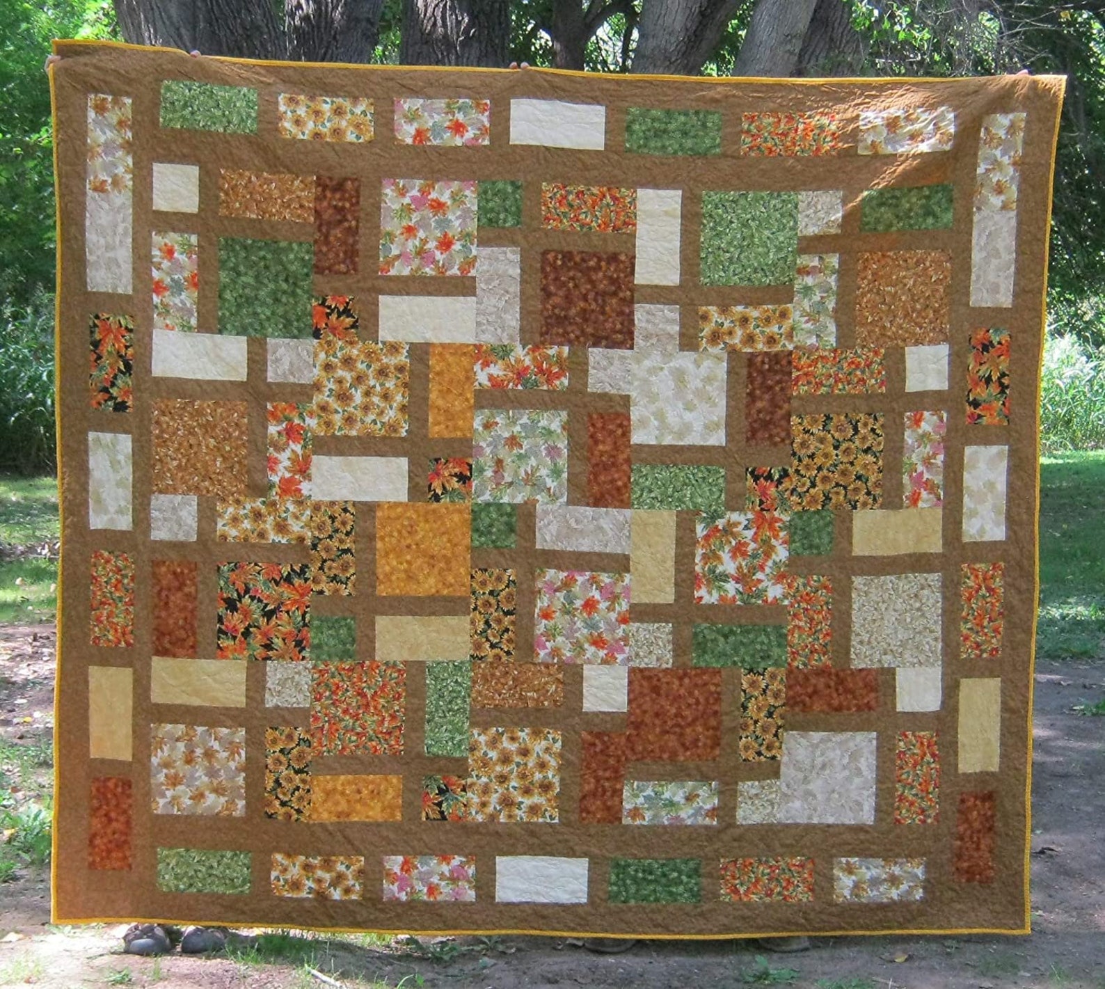 Handmade Autumn Quilt Double/queen 95 X 83 Extra - Etsy