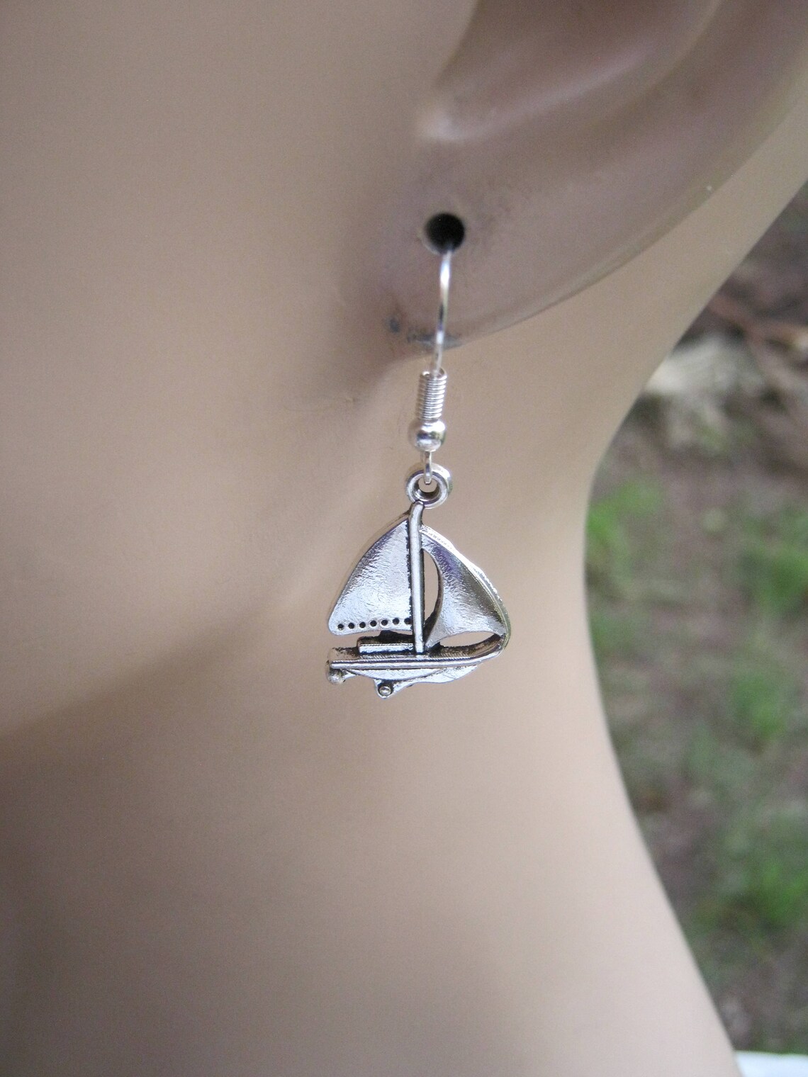 Sailboat Earrings Sailing Earrings Personalized Birthstone | Etsy