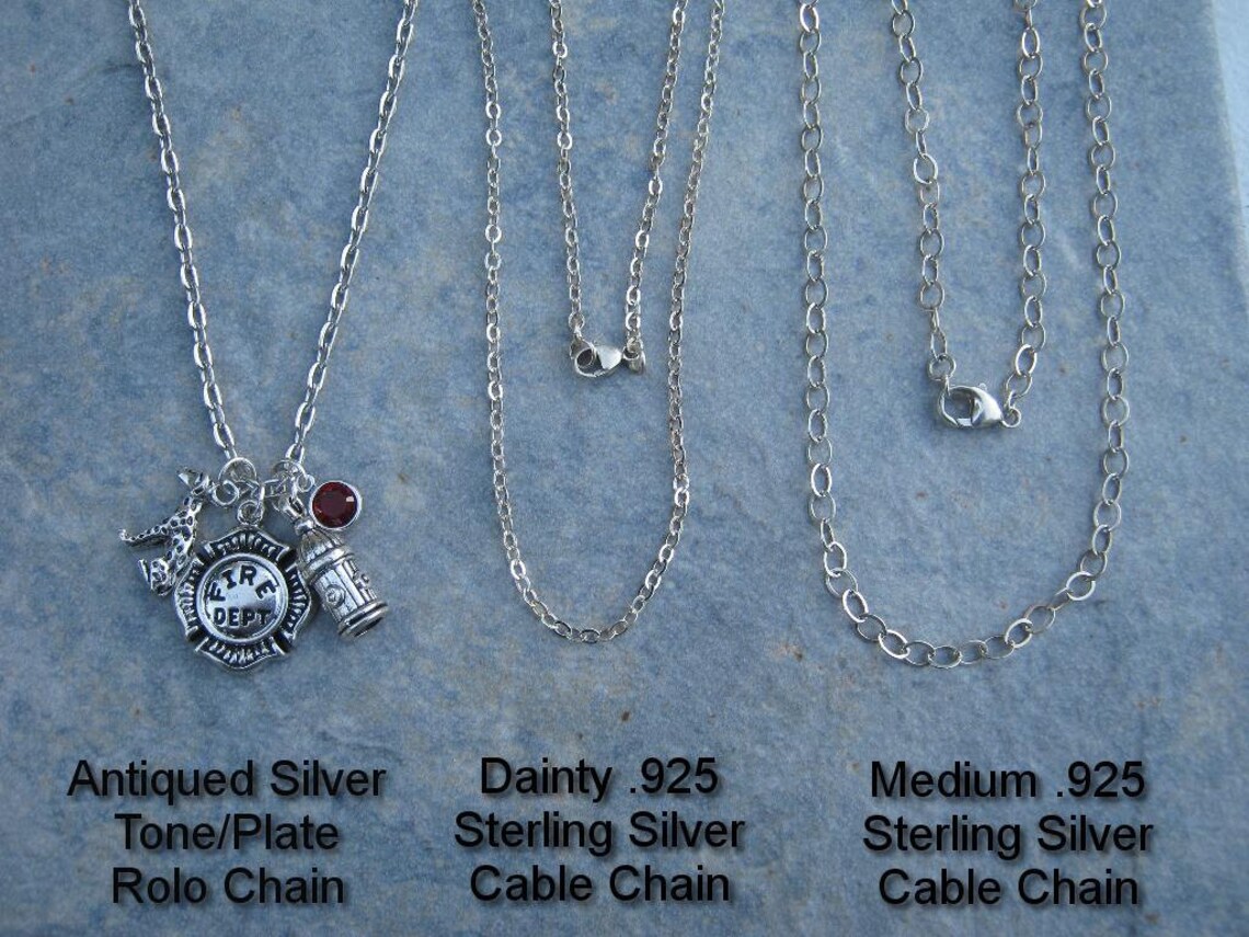 Firefighter Necklace Fire Department Shield Jewelry Fireman - Etsy