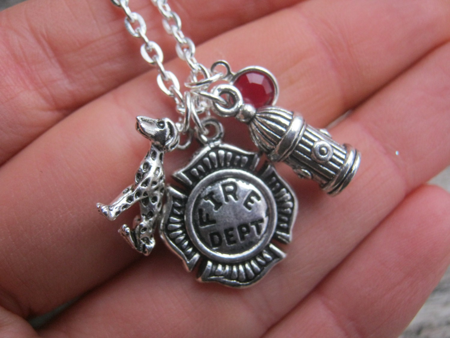 Firefighter Necklace Fire Department Shield Jewelry Fireman - Etsy