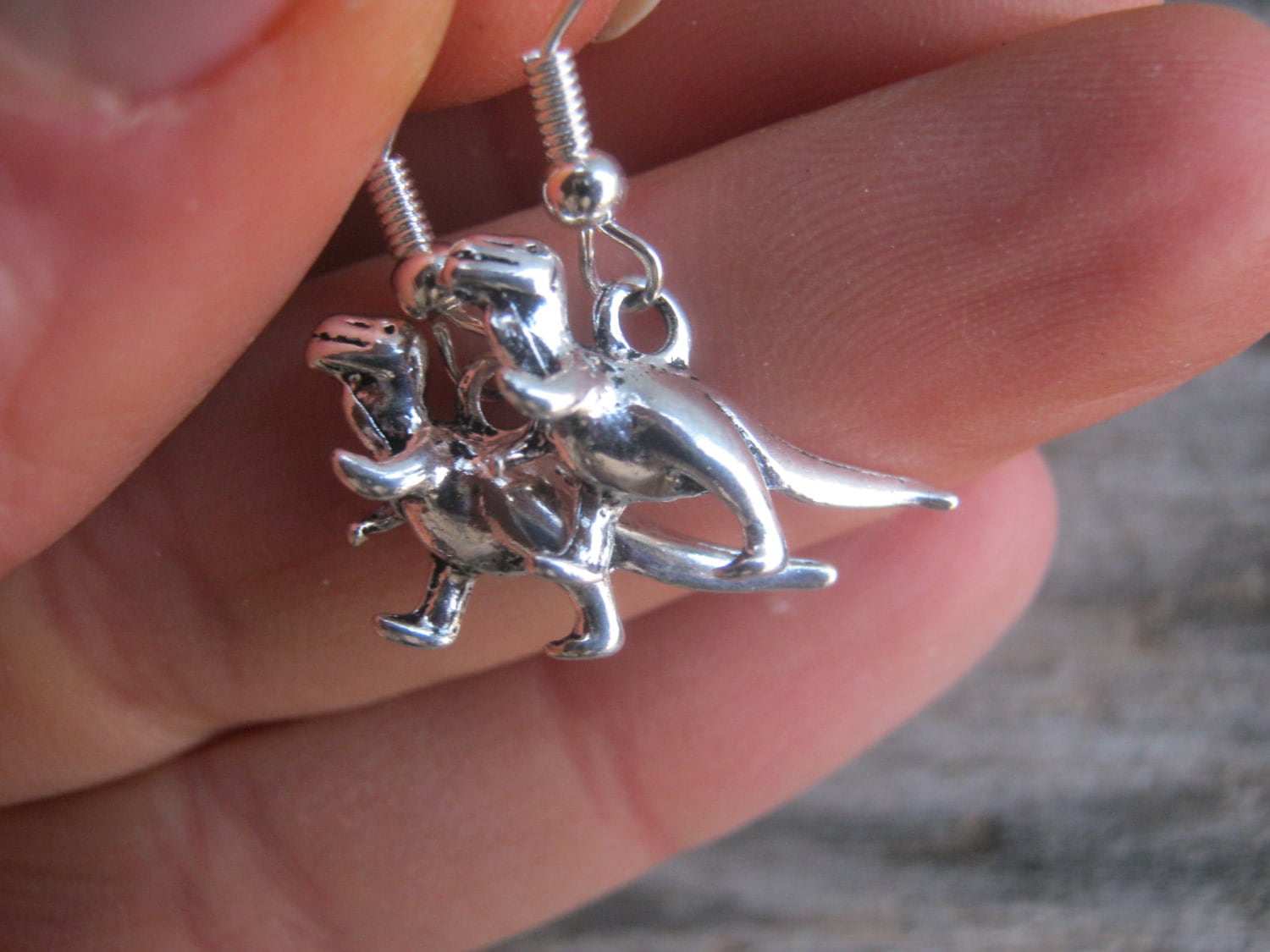 T Rex Earrings Tyrannosaurus Rex Earrings Tiny Dinosaur - Etsy