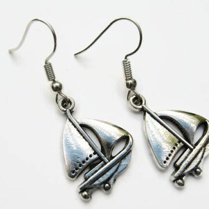Sailboat Earrings, Sailing Earrings, Personalized Nautical Earrings ...