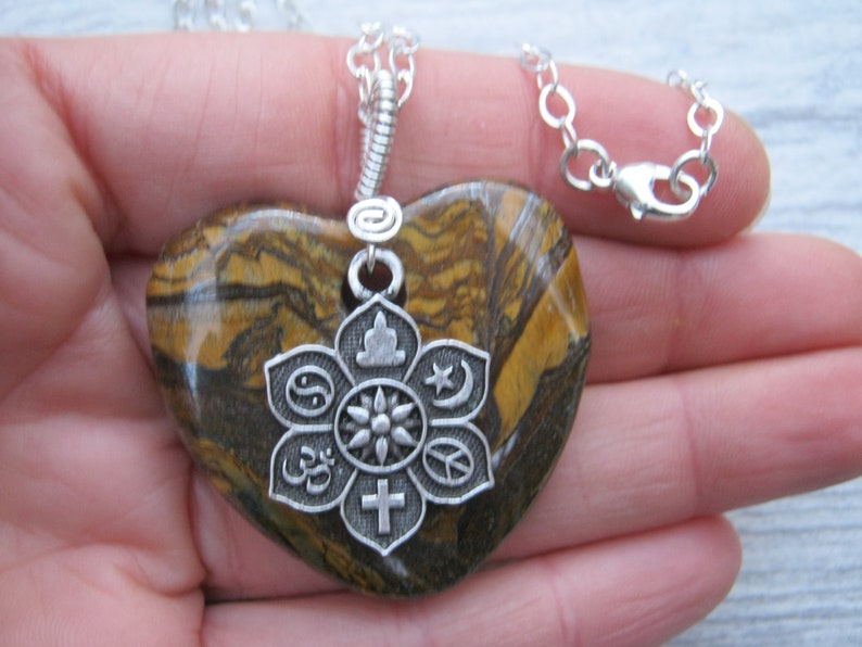 Tiger Iron Coexist Necklace .925 Sterling Silver Necklace - Etsy