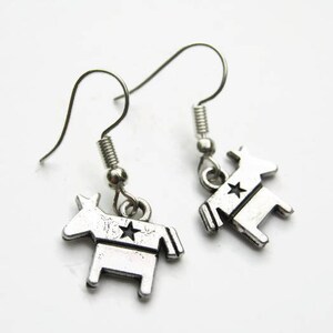 Democrat Earrings, Democratic Donkey Earrings, Political, Democrat ...