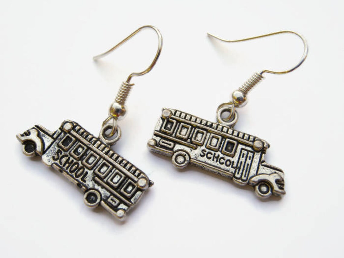 School Bus Earrings Bus Driver Earrings on Hypoallergenic Ear - Etsy