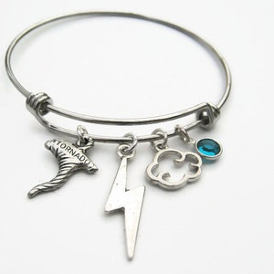 Personalized Storm Chaser Bracelet, Stainless Steel Expandable Bangle ...