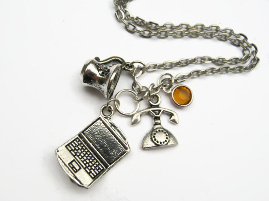 Secretary Necklace, Personalized Birthstone Jewelry, Receptionist ...