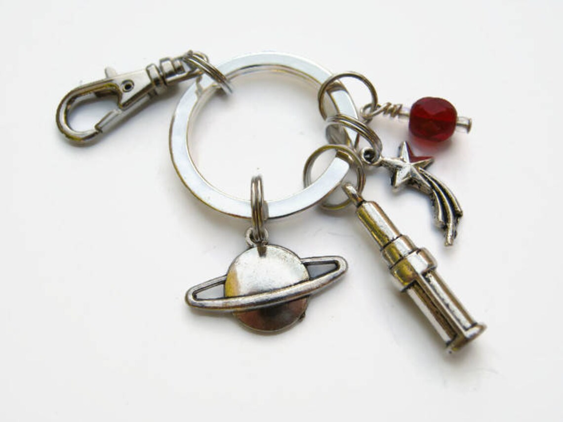 Astronomer Keychain, Personalized Targazer Zipper Pull, Astronomy ...