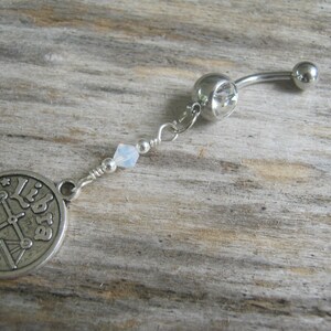 Libra Belly Ring, Belly Button Jewelry, Personalized Piercing, Sapphire ...