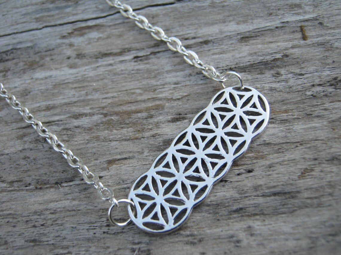 Flower of Life Necklace Sacred Geometry Necklace Minimalist - Etsy