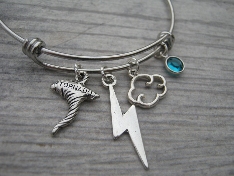 Personalized Storm Chaser Bracelet, Stainless Steel Expandable Bangle ...