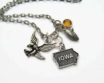 Iowa State Necklace | Etsy