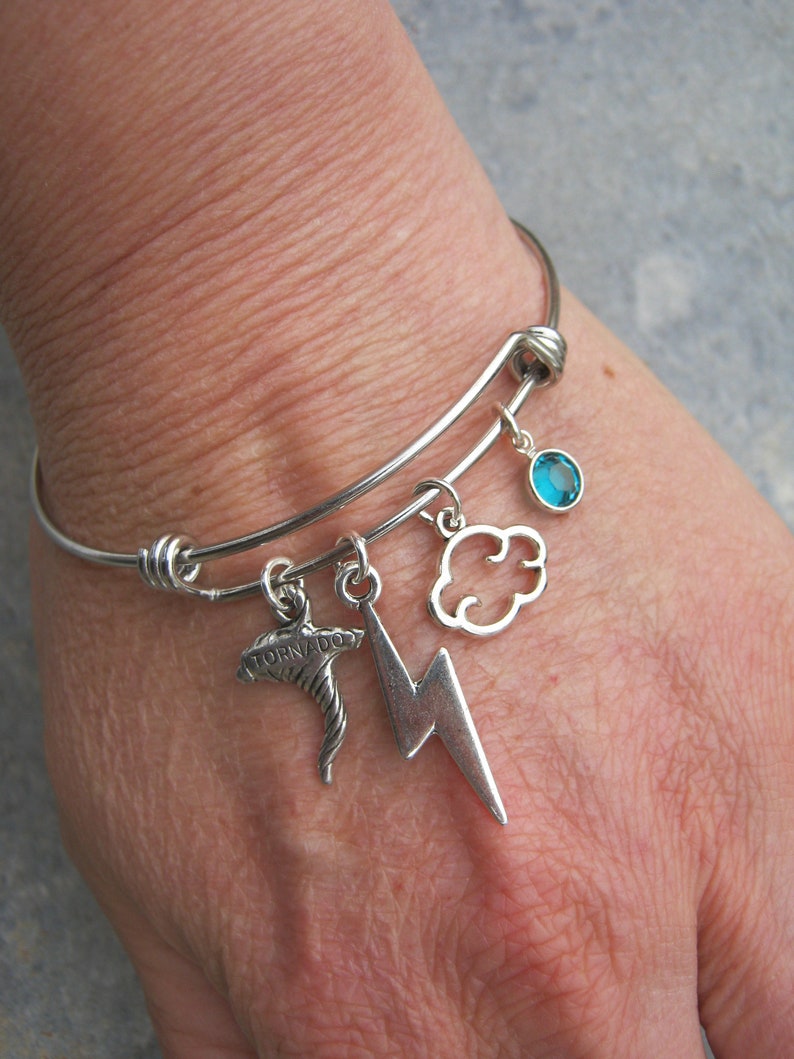 Personalized Storm Chaser Bracelet, Stainless Steel Expandable Bangle ...