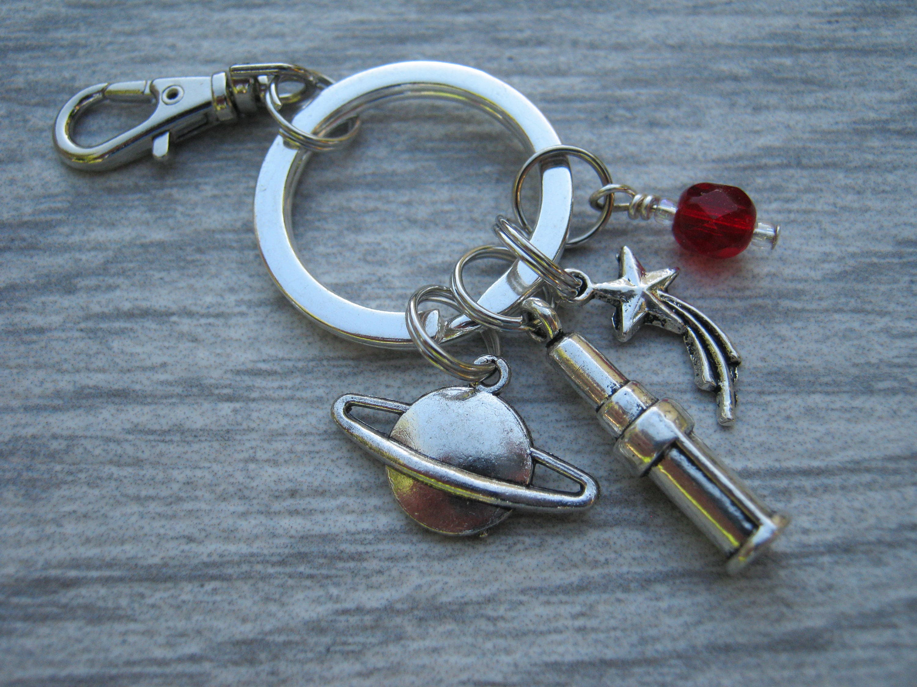 Astronomer Keychain, Personalized Targazer Zipper Pull, Astronomy ...
