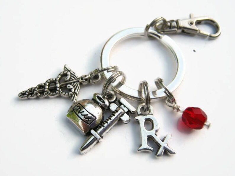 Pharmacist Keychain Pharm D Zipper Pull Caduceus | Etsy