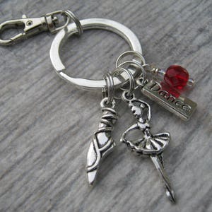 Ballerina Keychain, Ballet Dancer Zipper Pull, on Pointe Personalized ...