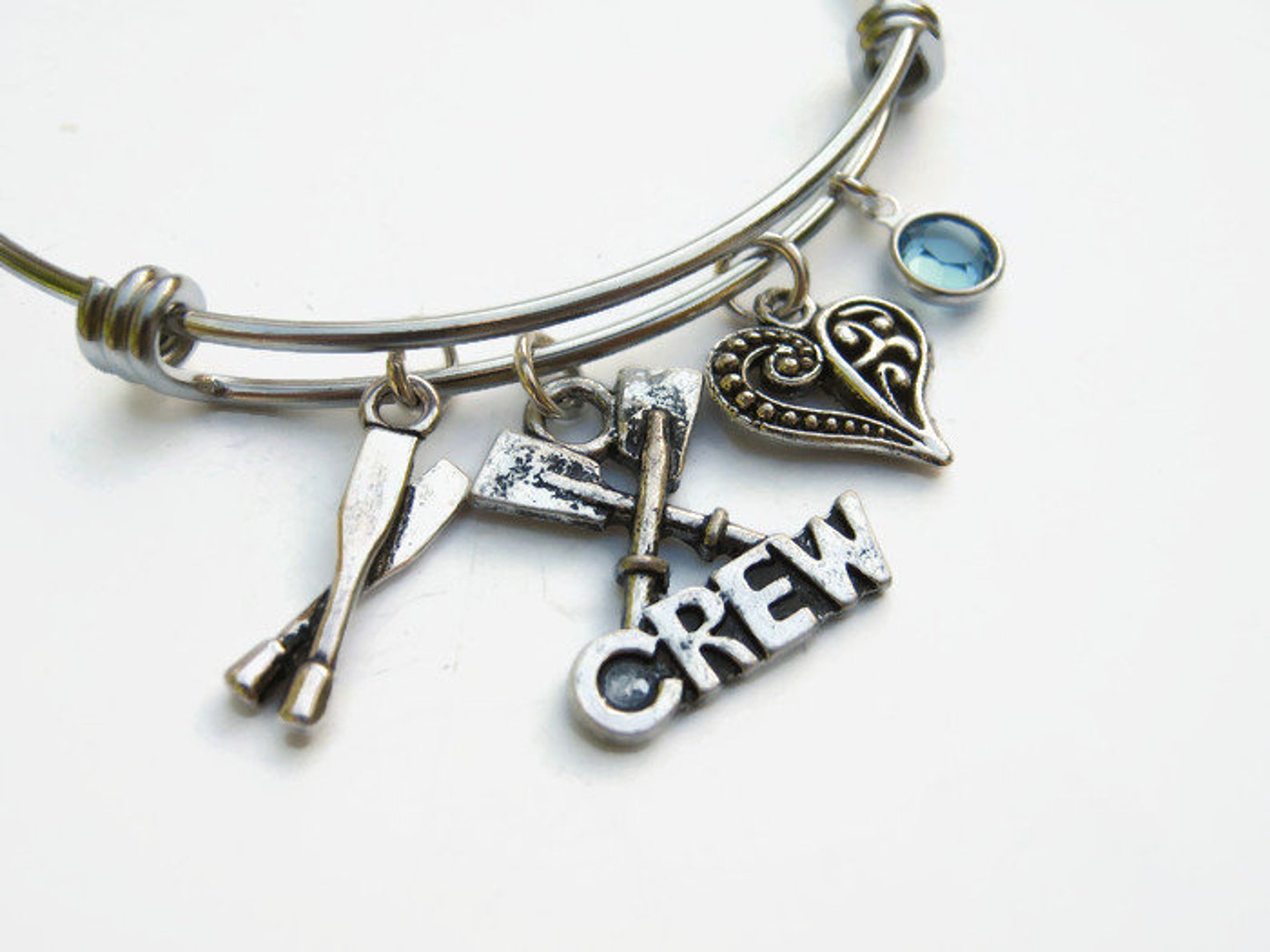Personalized Crew Bracelet, Expandable Bangle Bracelet, Rowing Team ...
