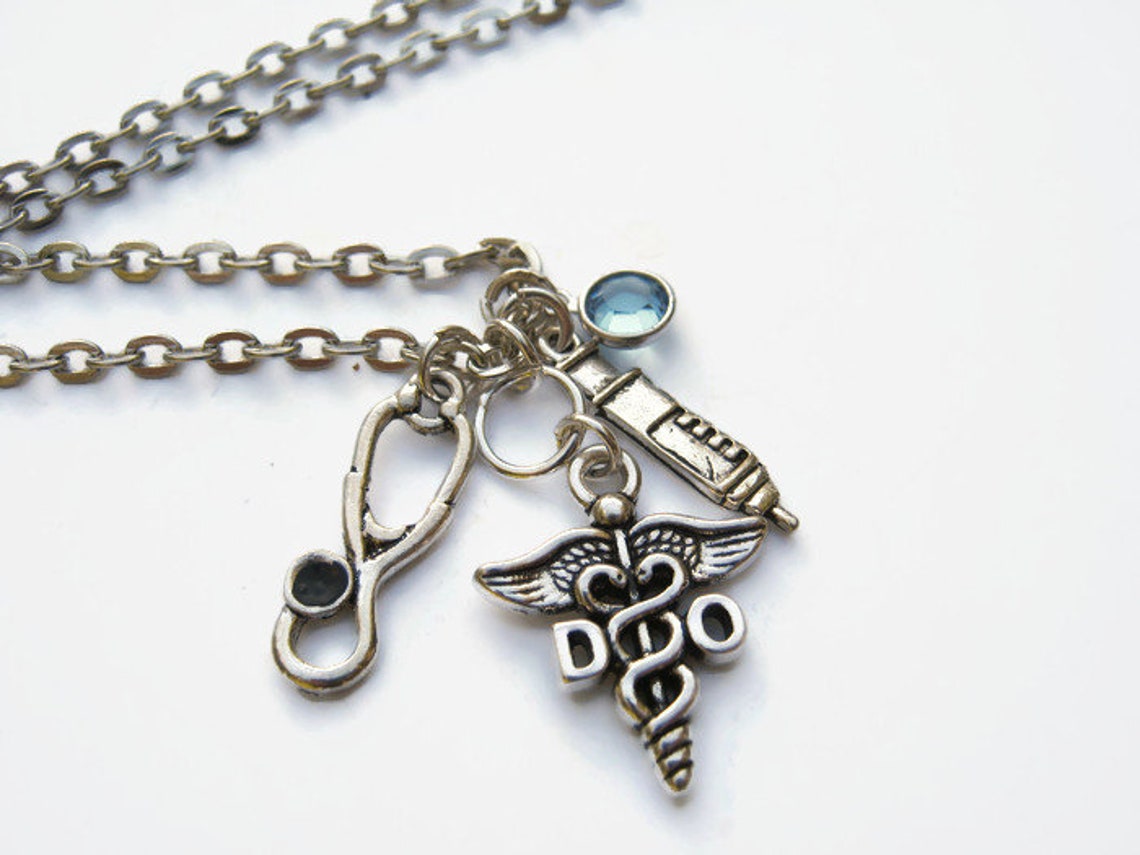 Osteopathic Doctor Caduceus Necklace DO Charm Necklace - Etsy