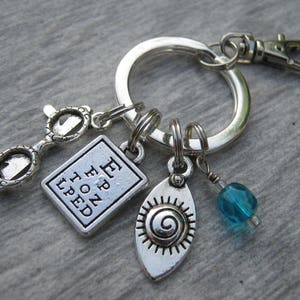 Optician Keychain, Eye Chart Zipper Pull, Eye Doctor Personalized ...