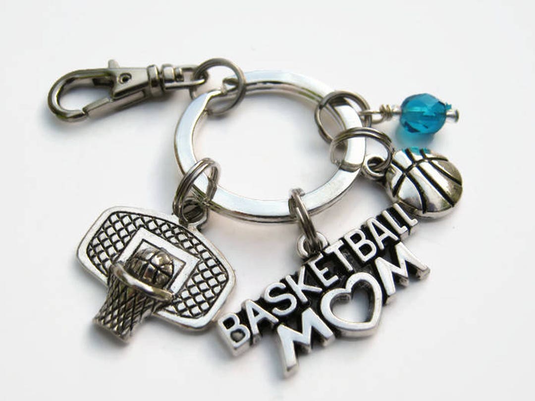 Basketball Mom Keychain, Basketball Zipper Pull, Personalized Accessory ...
