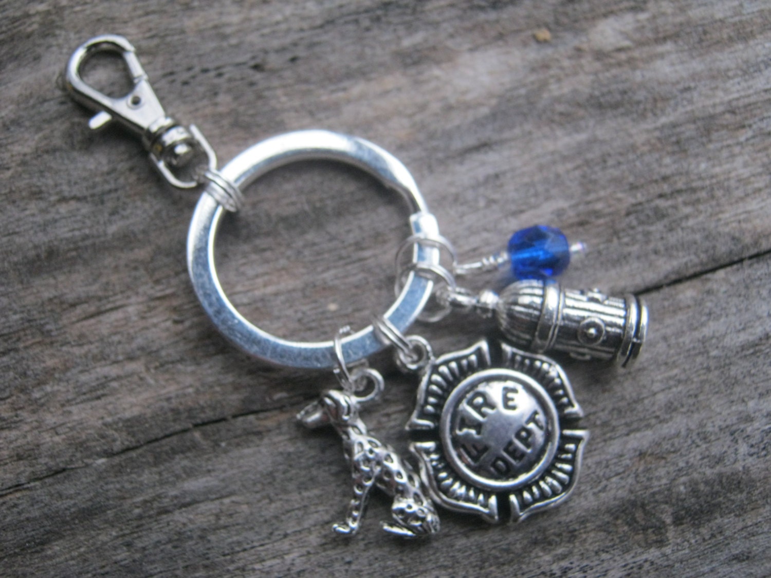 Firefighter Keychain Fire Department Zipper Pull Fireman | Etsy