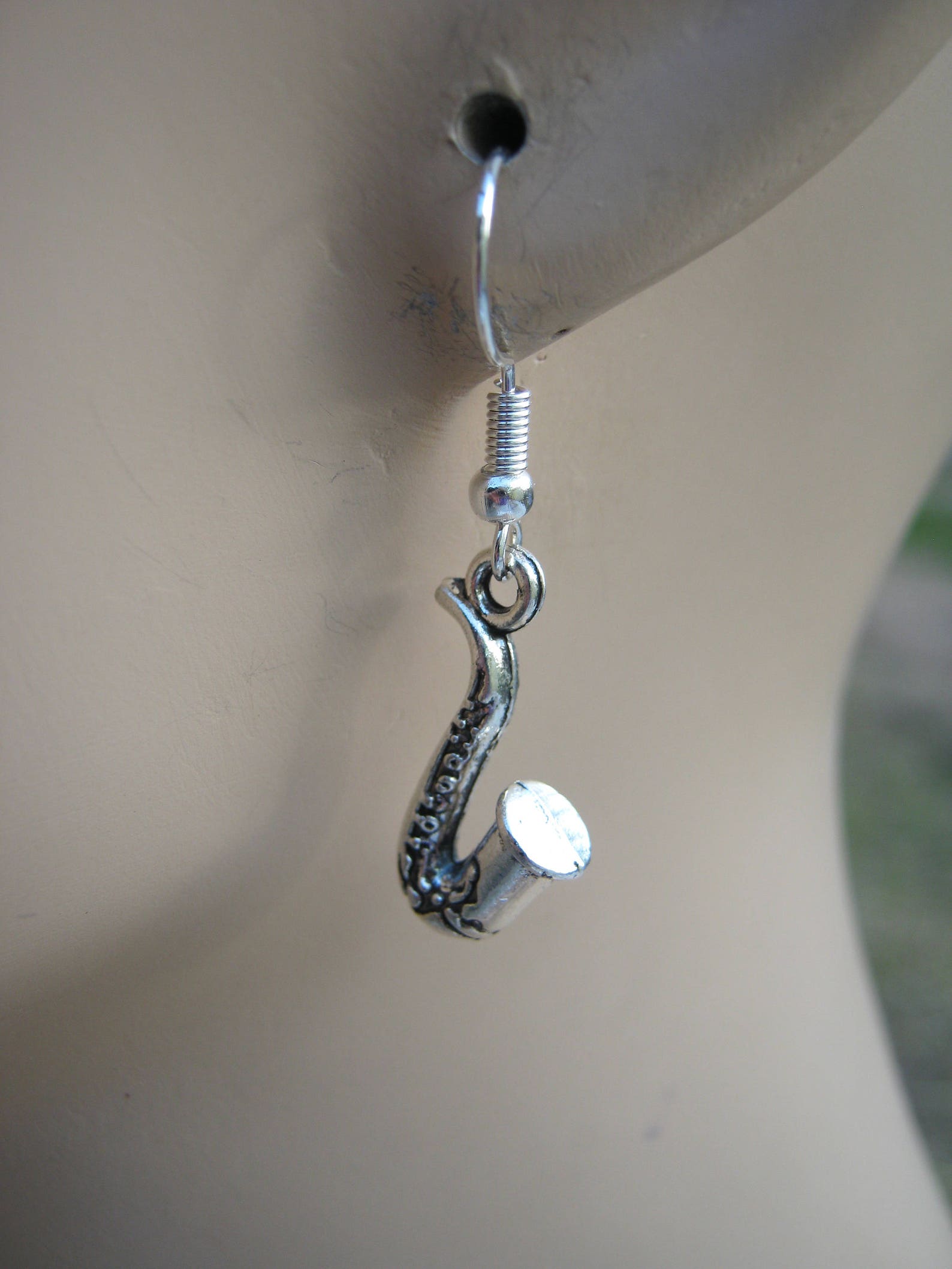 Saxophone Earrings Personalized Earrings Music Charm - Etsy