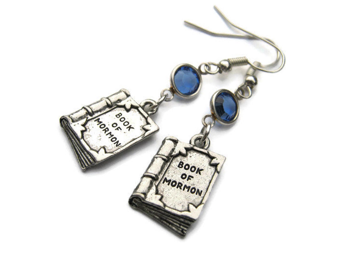 Book of Mormon Birthstone Earrings, Personalized LDS Earrings ...