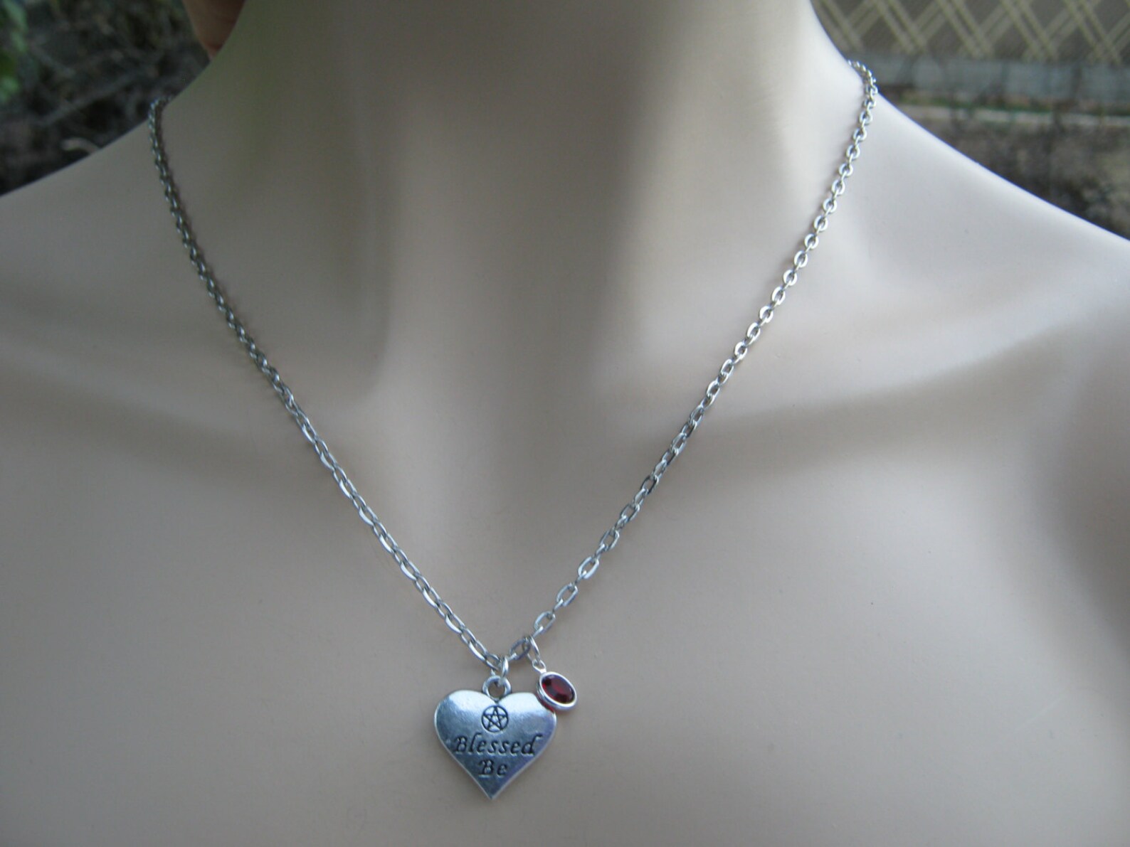 Blessed Be Necklace Personalized Birthstone Jewelry Wiccan | Etsy