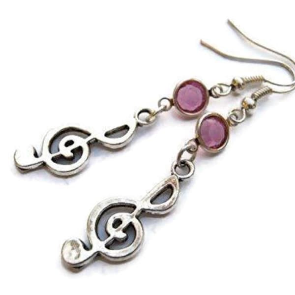 Music Note Earrings - Etsy