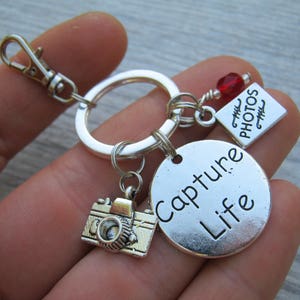 Personalized Photograper Keychain, Photo Zipper Pull, Capture Life ...